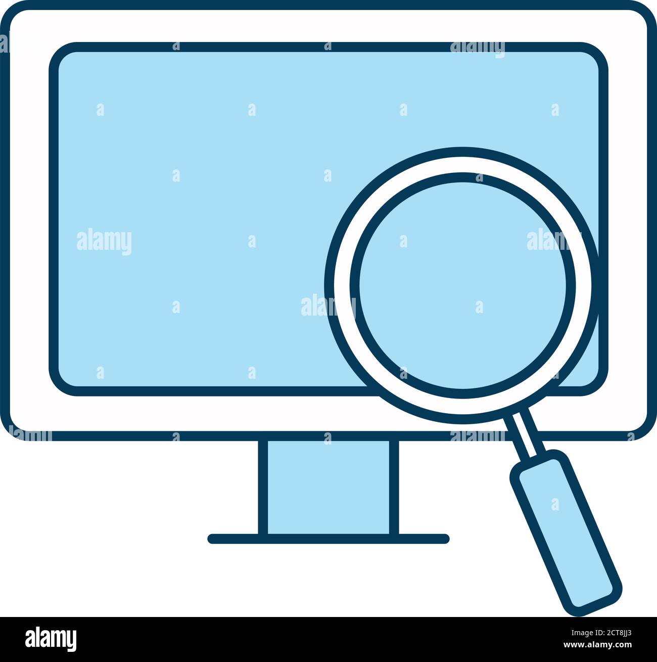 lupe with computer line and fill style icon vector design Stock Vector Image & Art - Alamy