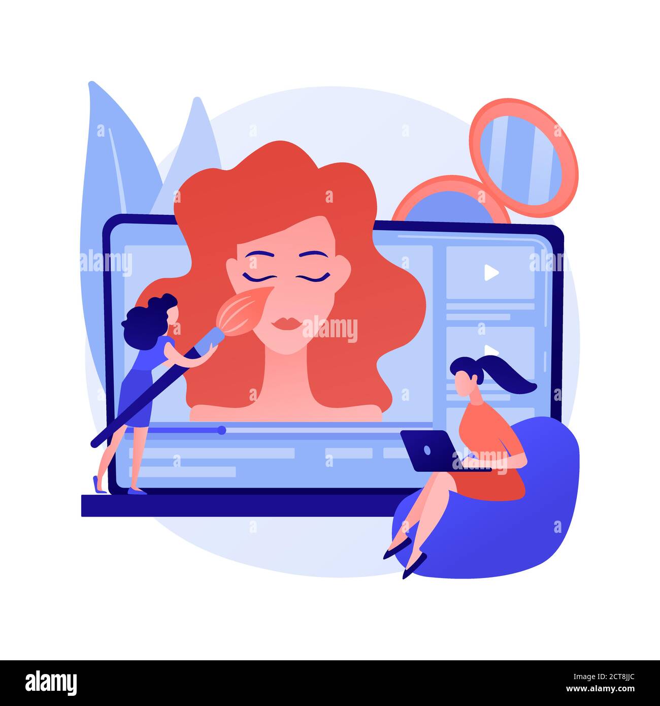 Beauty blogger abstract concept vector illustration Stock Vector Image ...