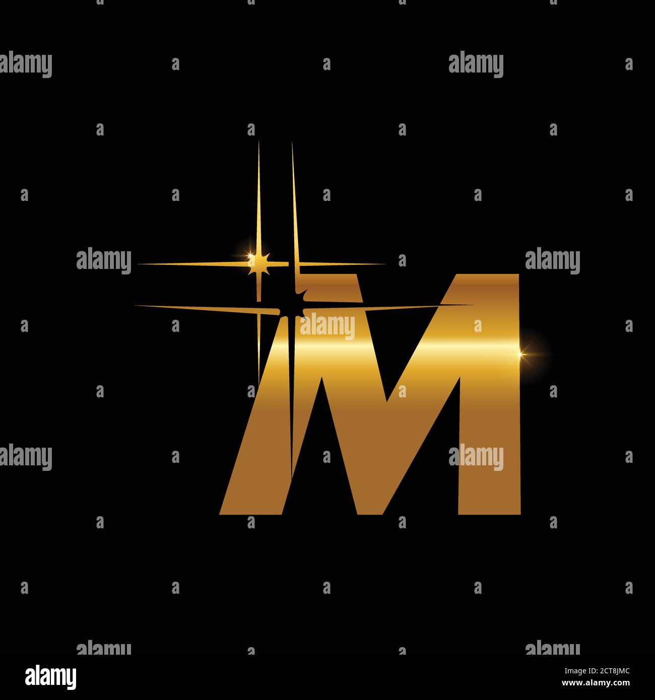 A vector illustration of Clean and shine Monogram Initial letter M logo ...