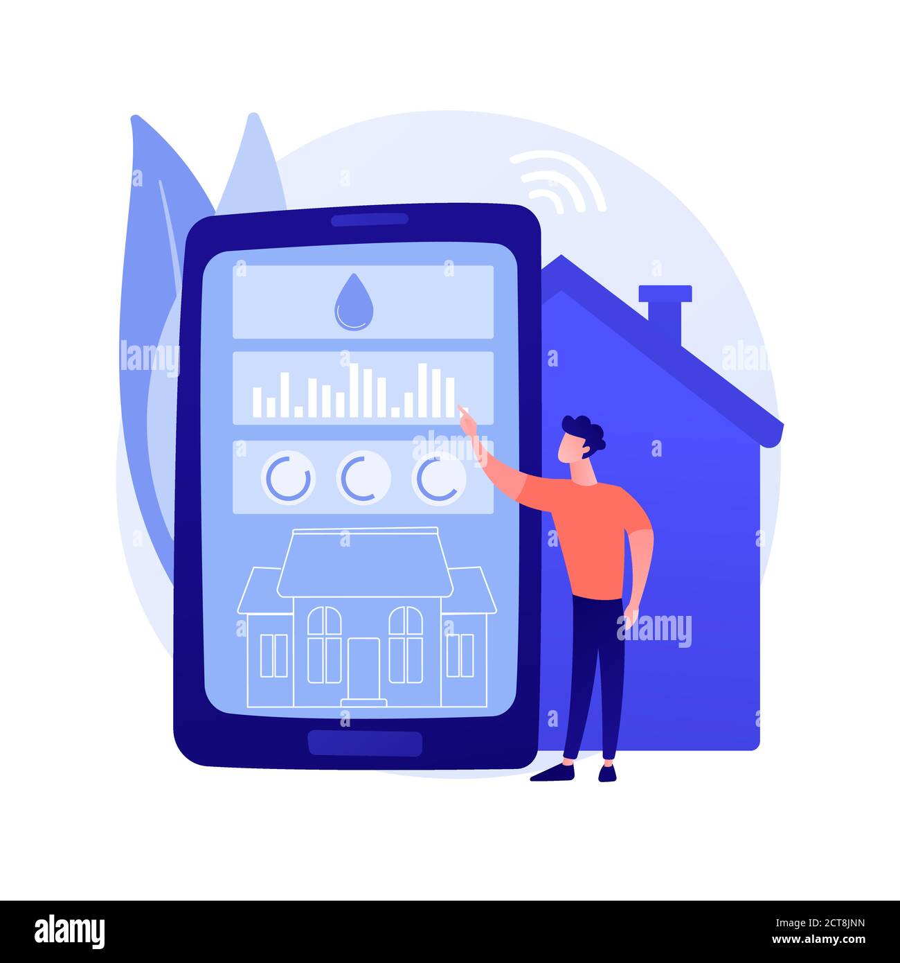 Water Contamination Detection System Abstract Concept Vector