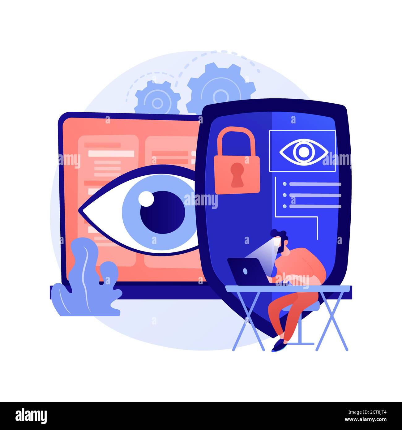 Eye tracking technology abstract concept vector illustration Stock ...