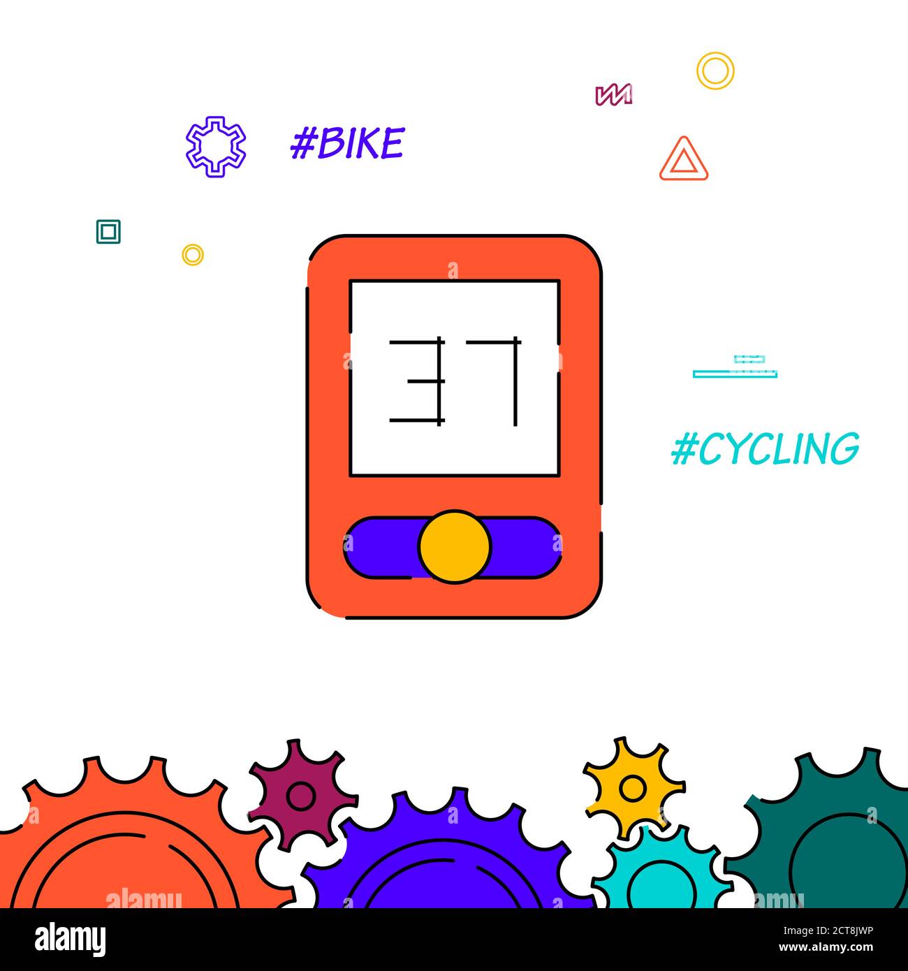 Bike computer isolated Stock Vector Images - Alamy