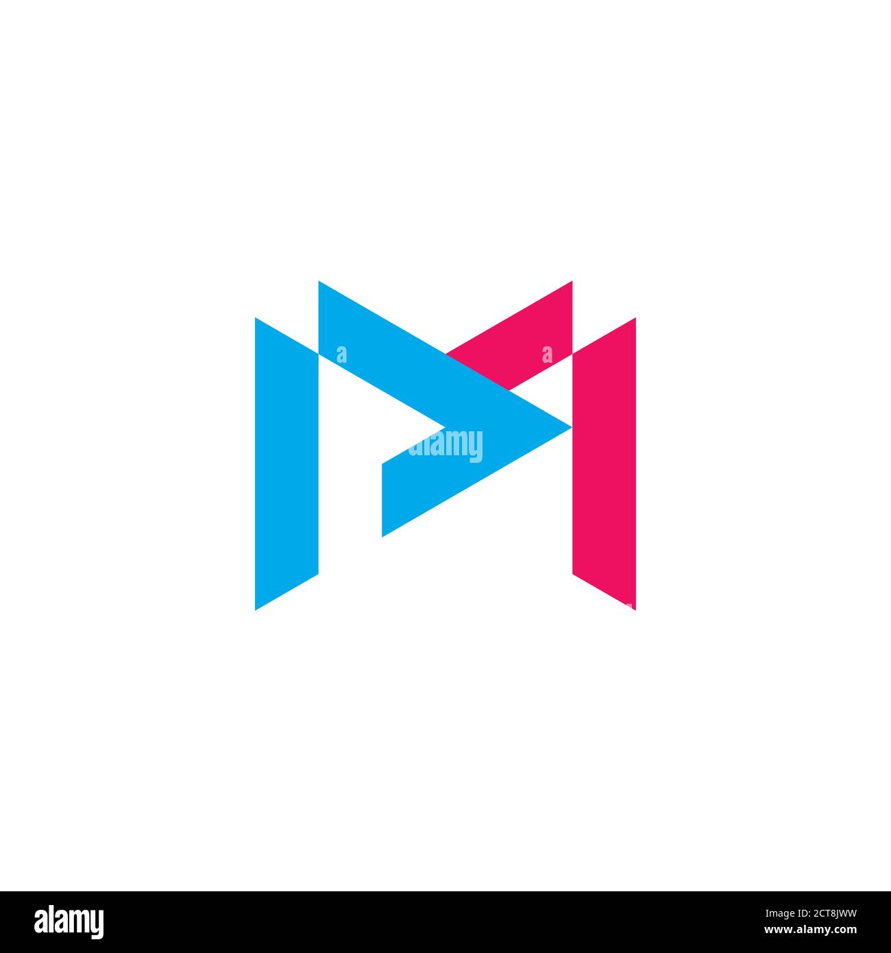 letter pm simple geometric line logo vector Stock Vector Image & Art ...