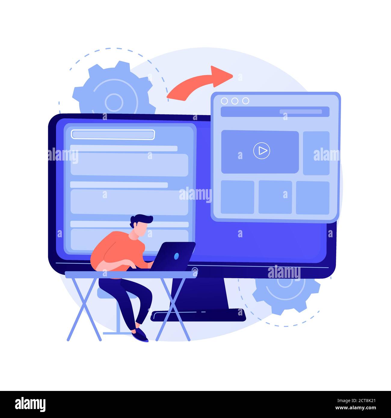 Microsite development abstract concept vector illustration Stock Vector ...