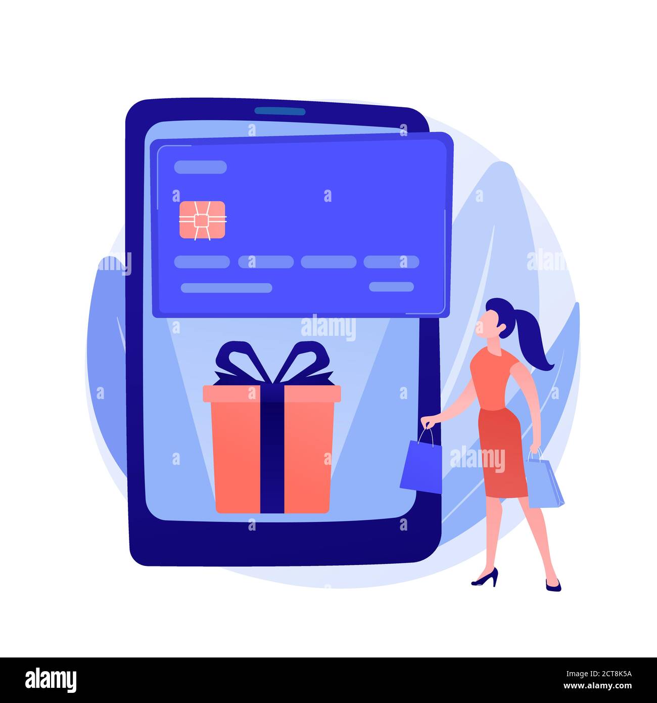 Digital gift card abstract concept vector illustration Stock Vector ...