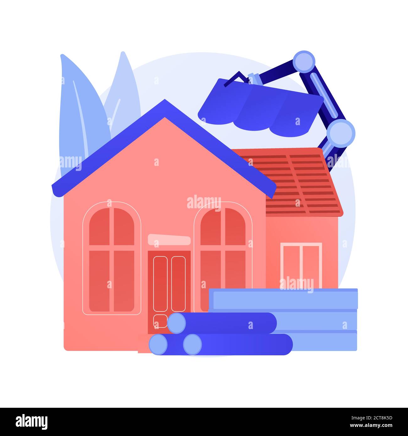 Automated Construction Equipment Abstract Concept Vector Illustration