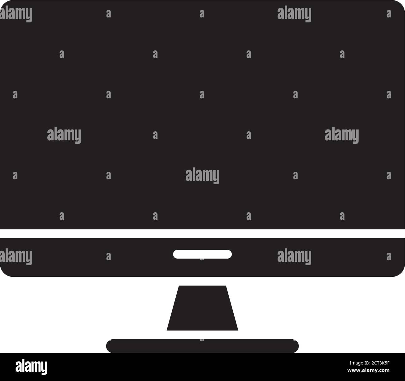 desktop computer monitor silhouette style icon vector illustration ...