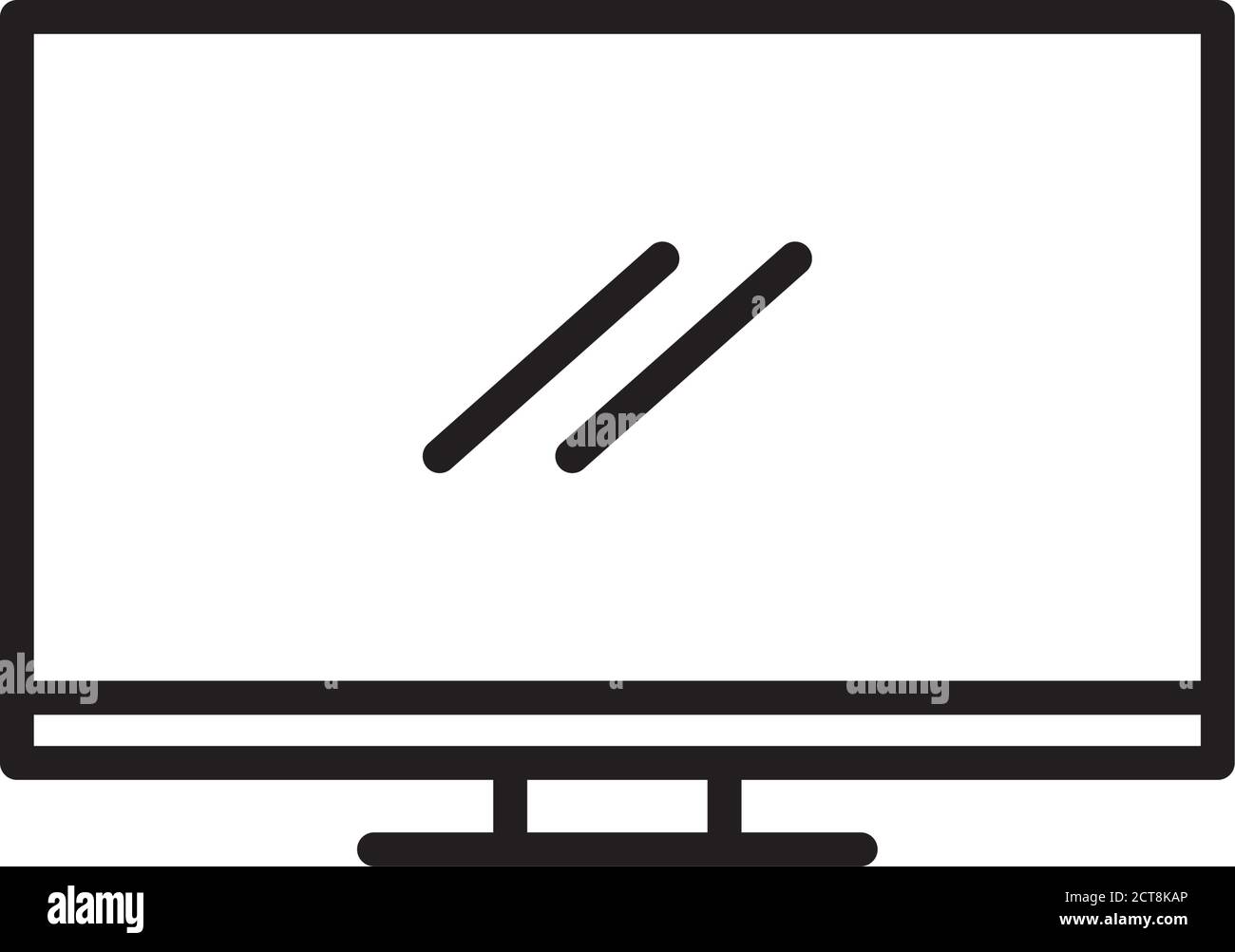 desktop computer monitor line style icon vector illustration design ...