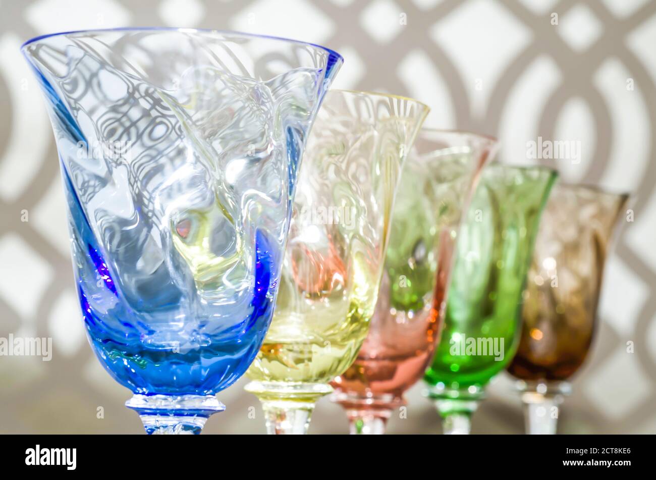 Elegant Wine Glasses Stock Photo - Alamy