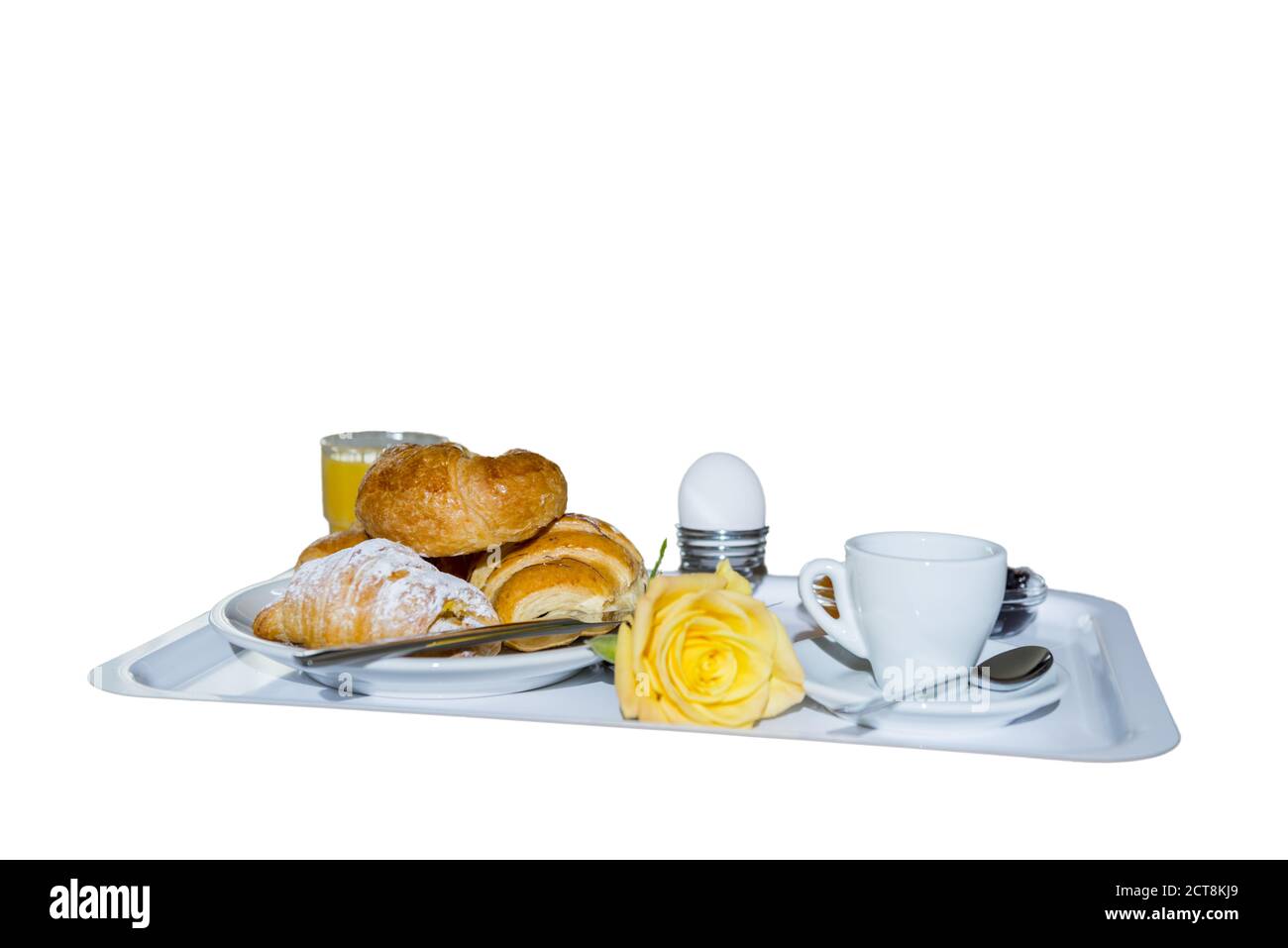 Healthy Breakfast on White Background Stock Photo - Alamy