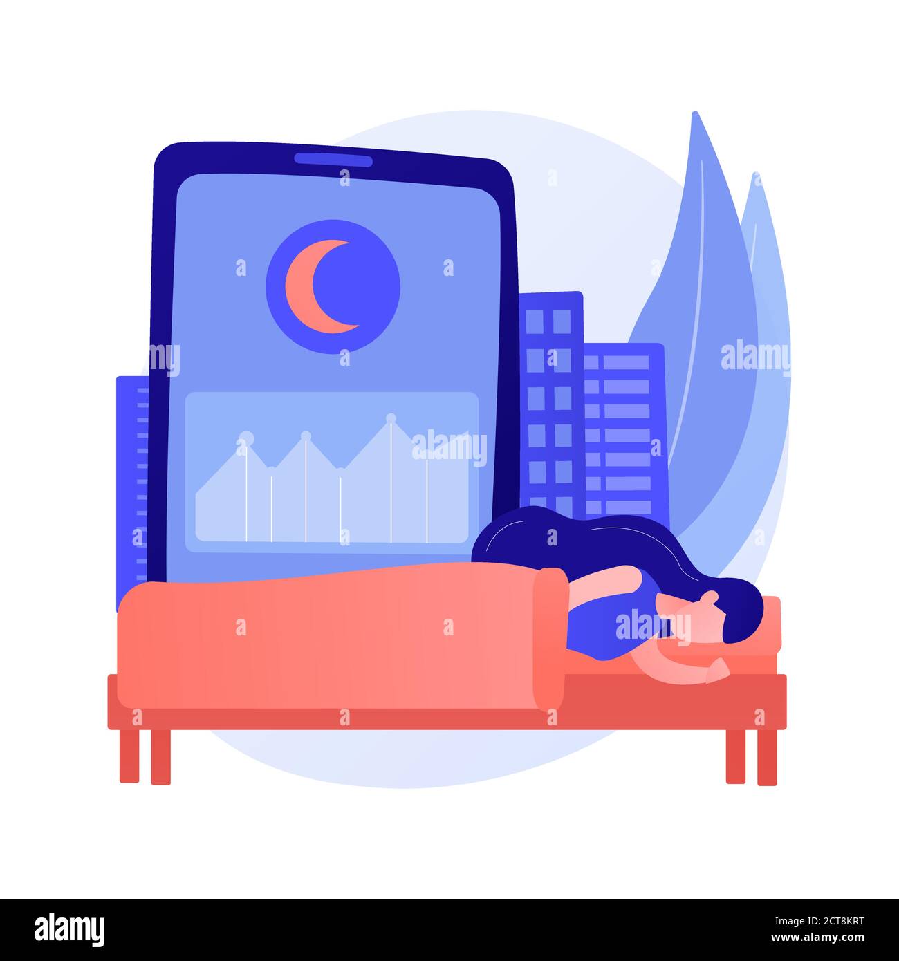 Sleep tracking abstract concept vector illustration Stock Vector Image ...