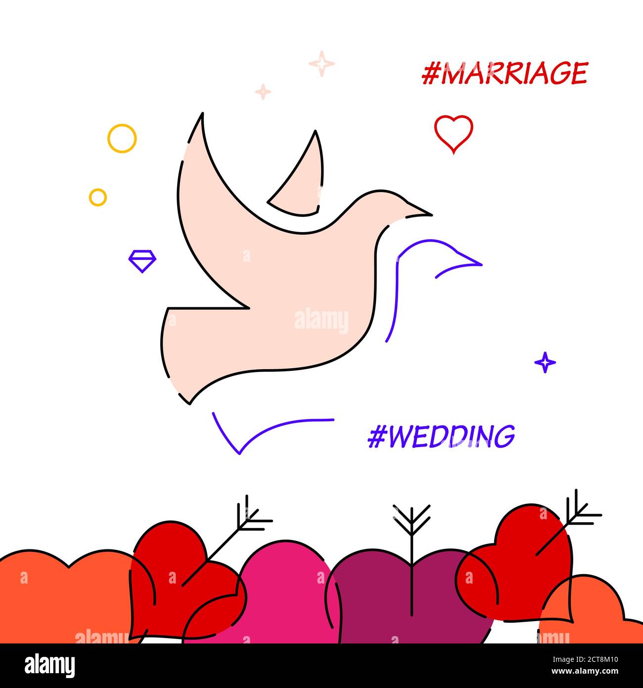 Wedding Doves Border