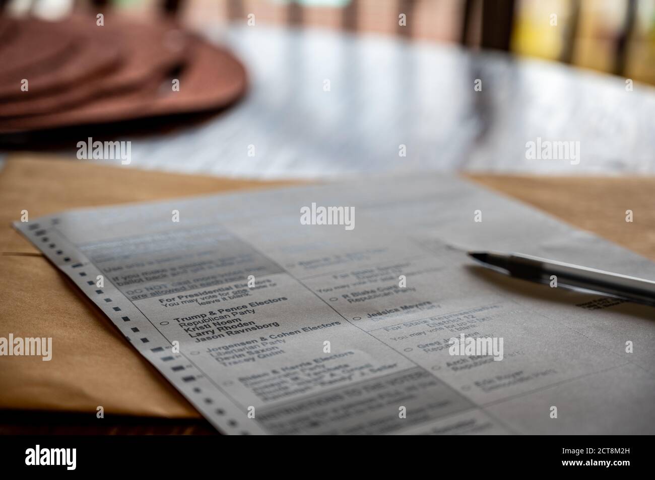 Official 2020 US general election ballot for president Stock Photo - Alamy