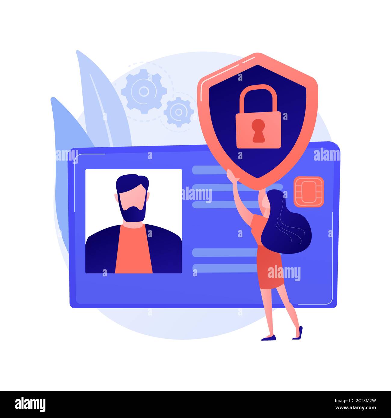 Smart ID card abstract concept vector illustration Stock Vector Image ...