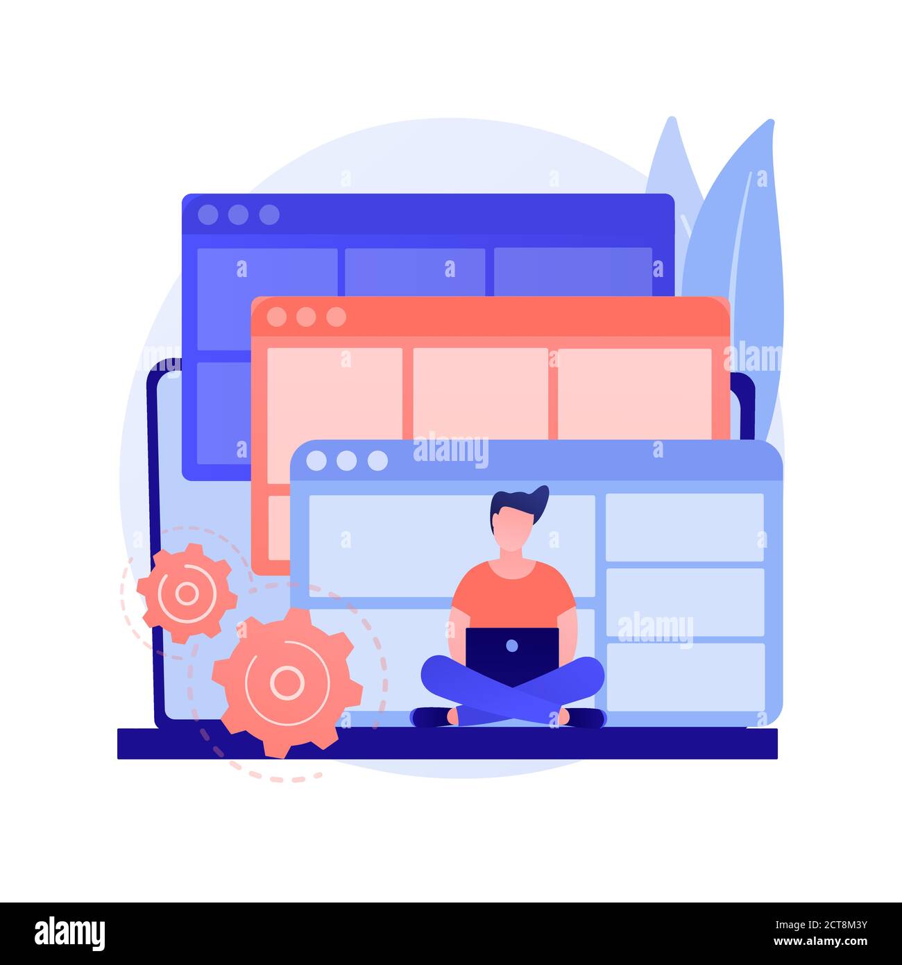Website template abstract concept vector illustration Stock Vector ...