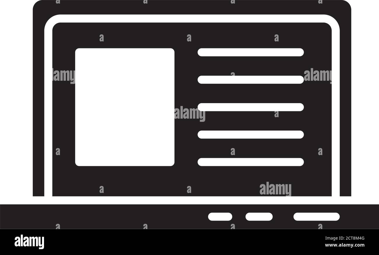 laptop computer portable silhouette style icon vector illustration ...