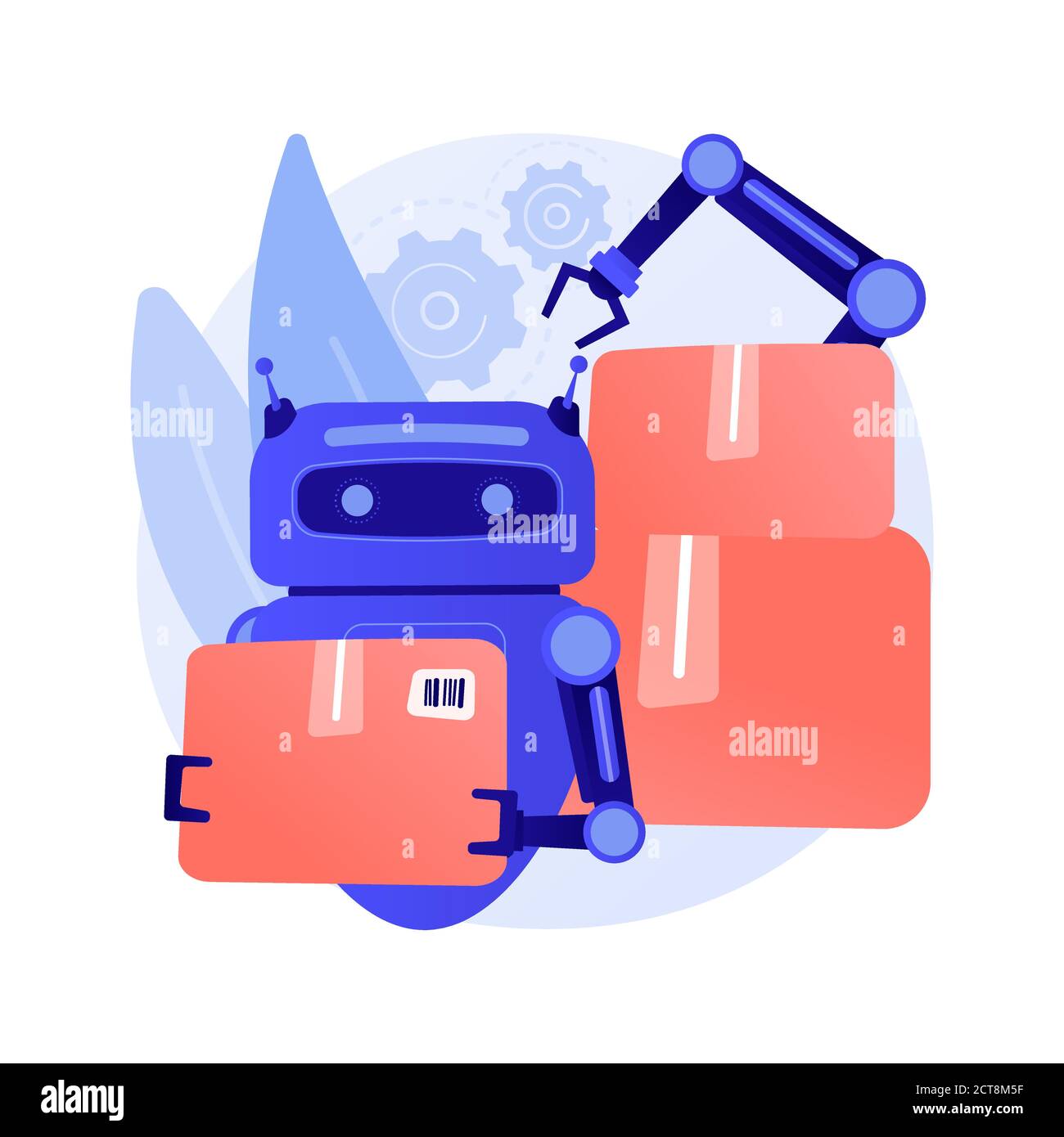 Labor substitution abstract concept vector illustration Stock Vector ...