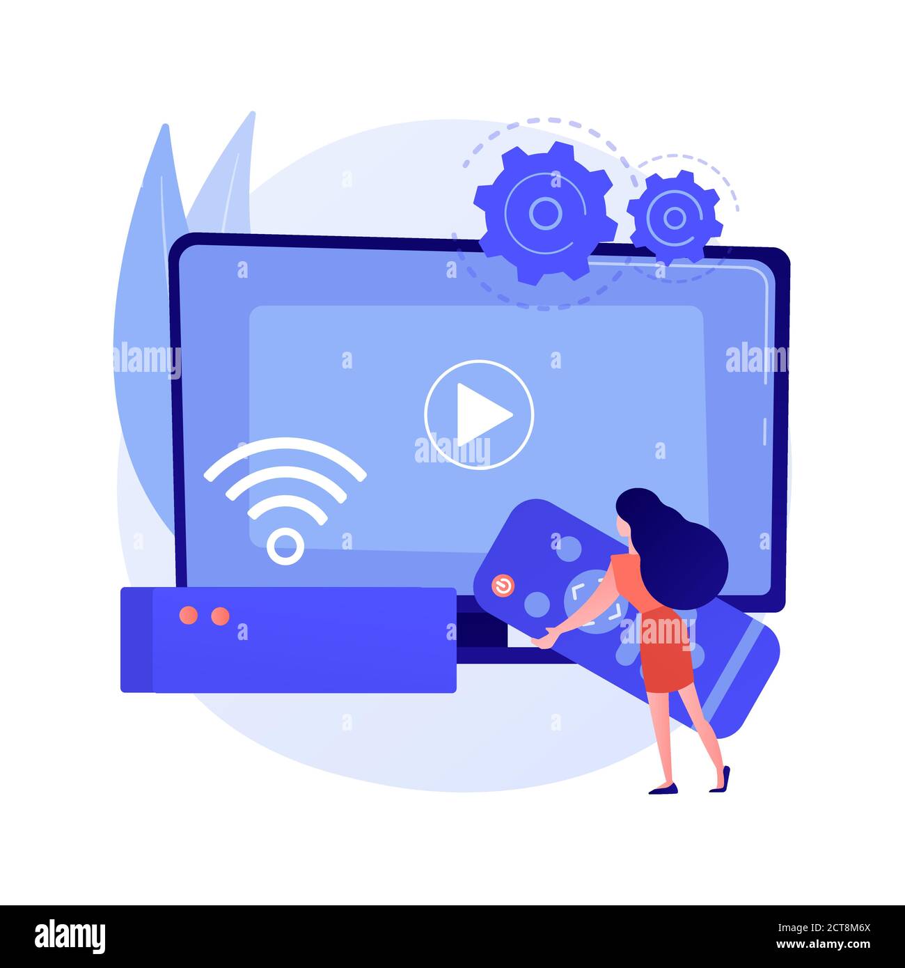 Smart TV box abstract concept vector illustration Stock Vector Image ...