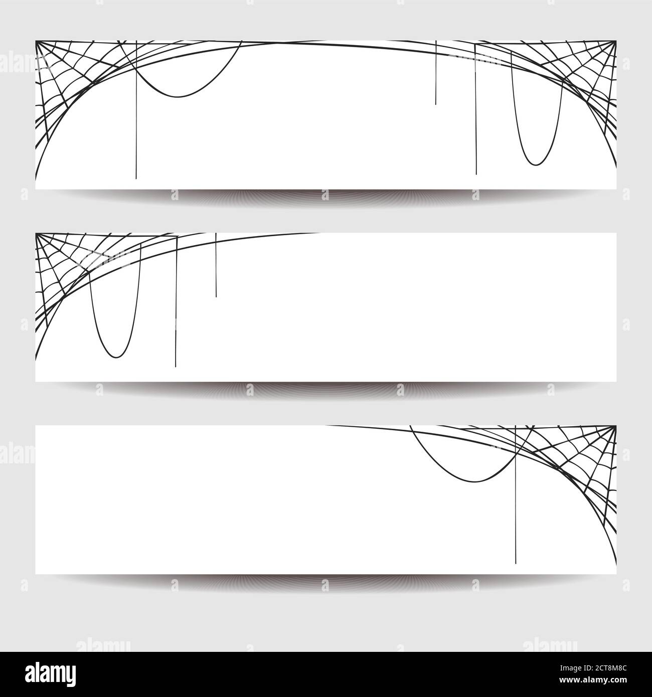 Set of vector web banners with spider web Stock Vector Image & Art - Alamy