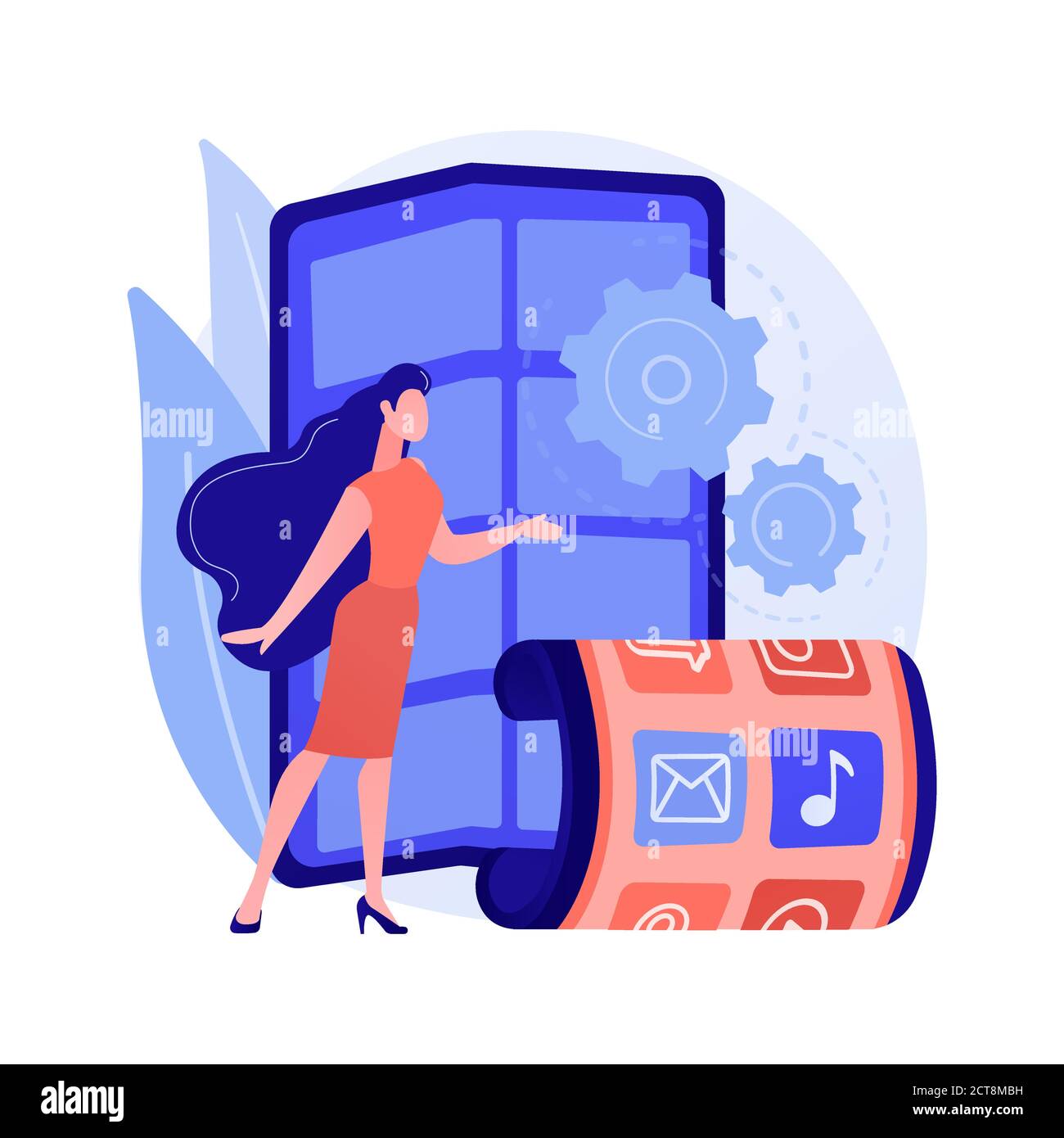 Foldable smartphone abstract concept vector illustration Stock Vector ...