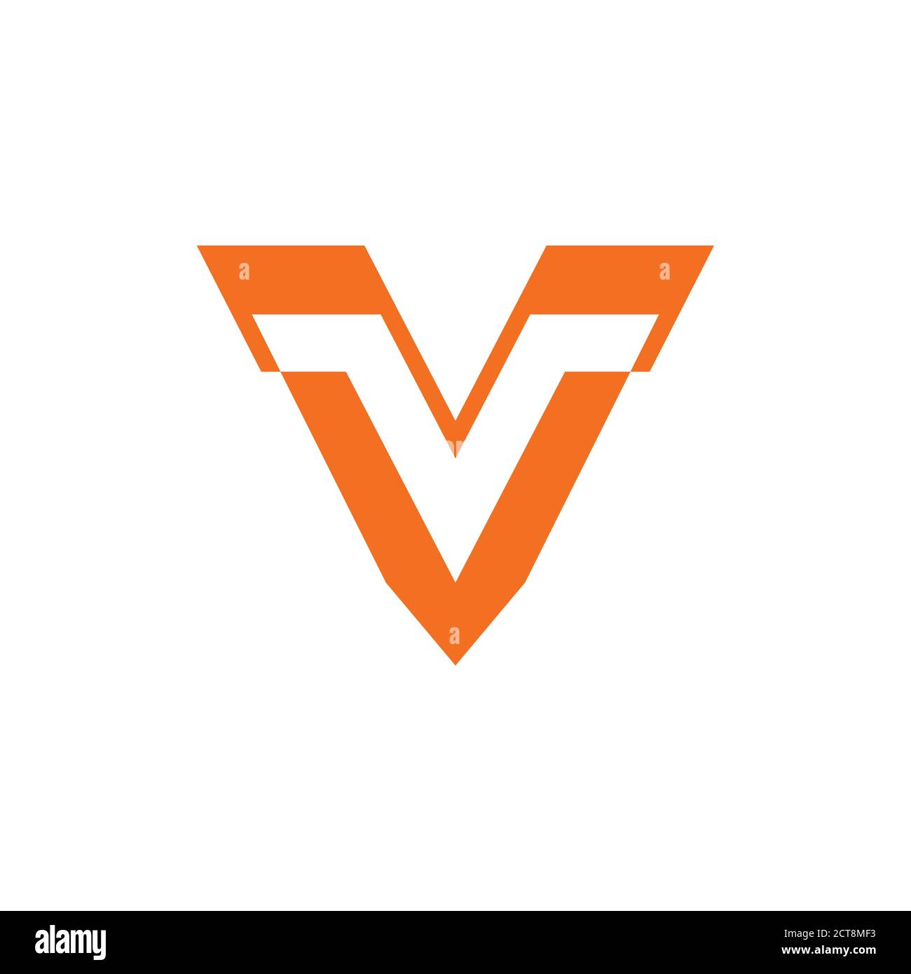 letter v simple geometric logo vector Stock Vector Image & Art - Alamy