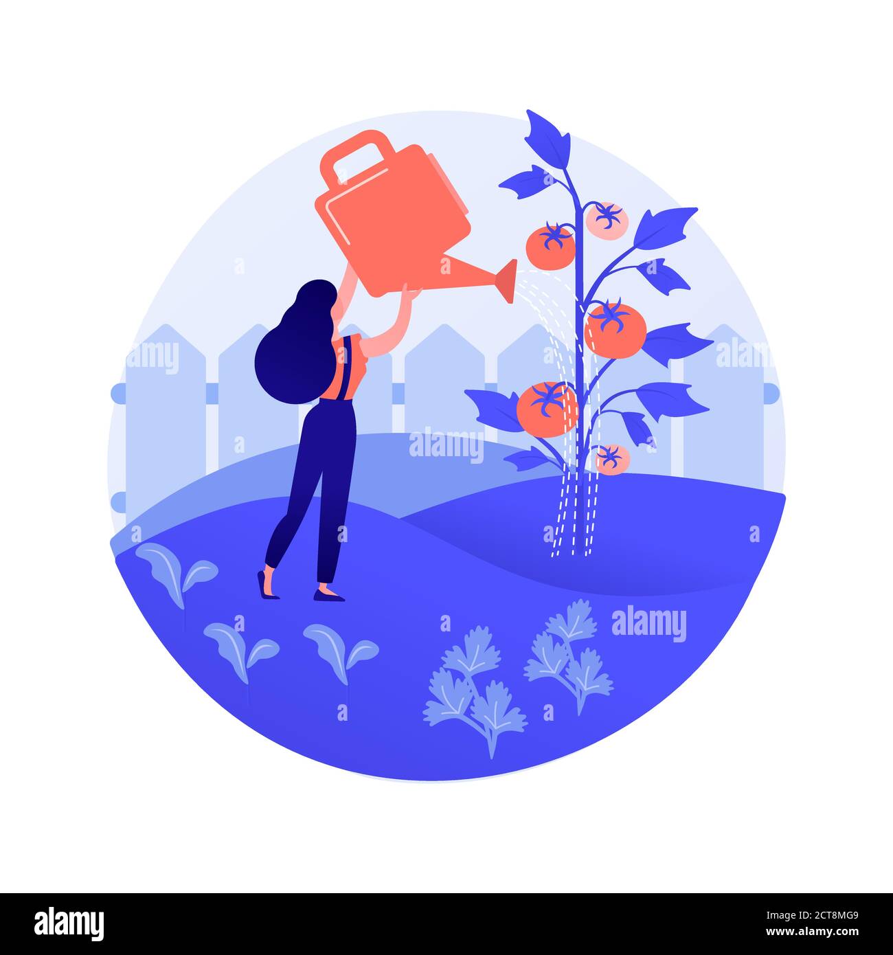 Growing vegetables abstract concept vector illustration Stock Vector ...