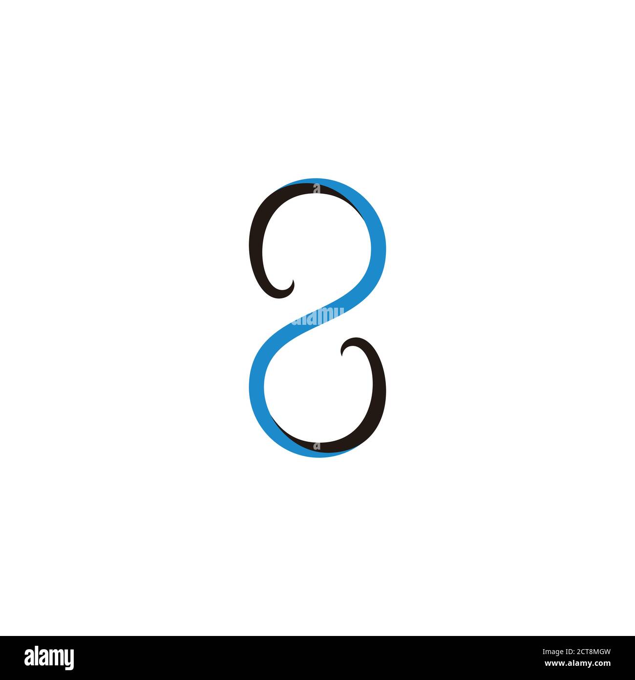 number 2 3d infinity ribbon design colorful logo vector Stock Vector ...