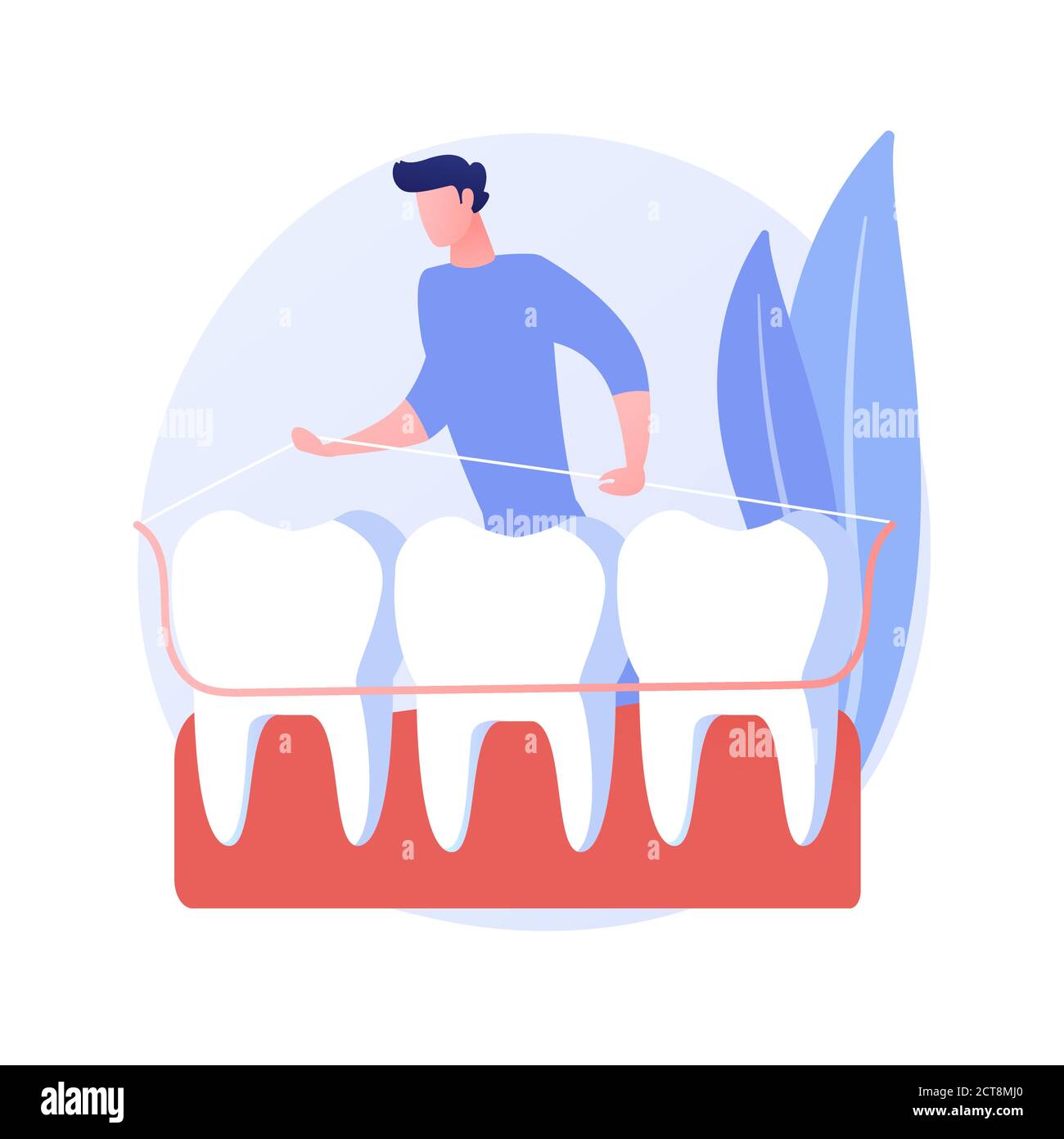 Dental tooth plate abstract concept vector illustration Stock Vector ...