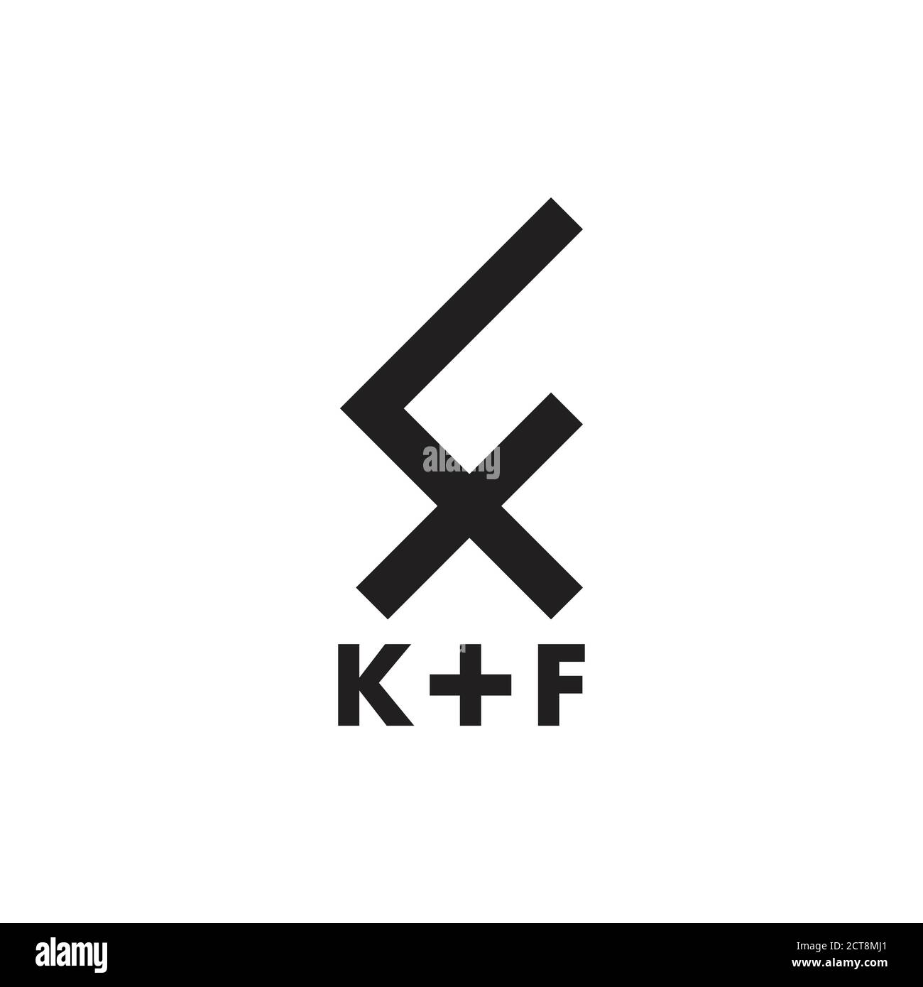 letter kf simple geometric logo vector Stock Vector Image & Art - Alamy