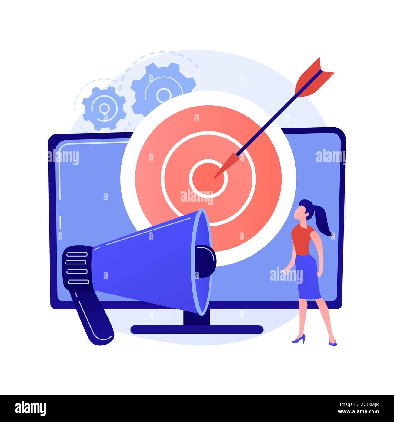 Addressable TV advertising abstract concept vector illustration Stock ...