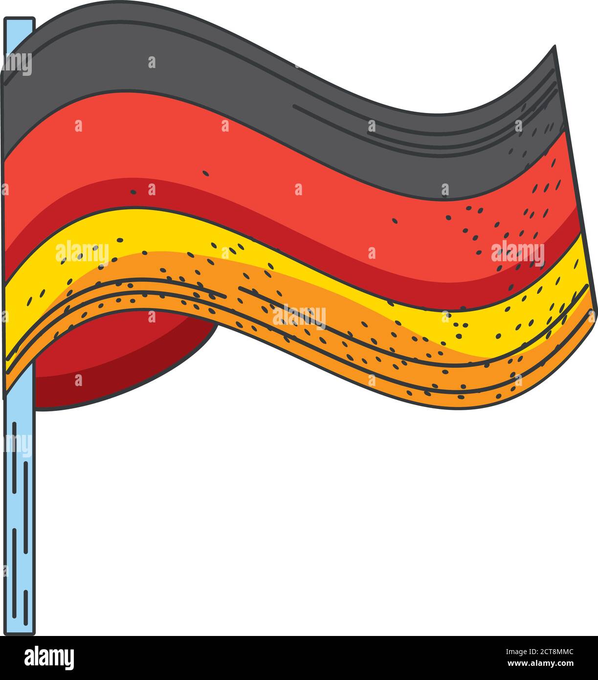 waving flag of Germany on white background vector illustration design ...