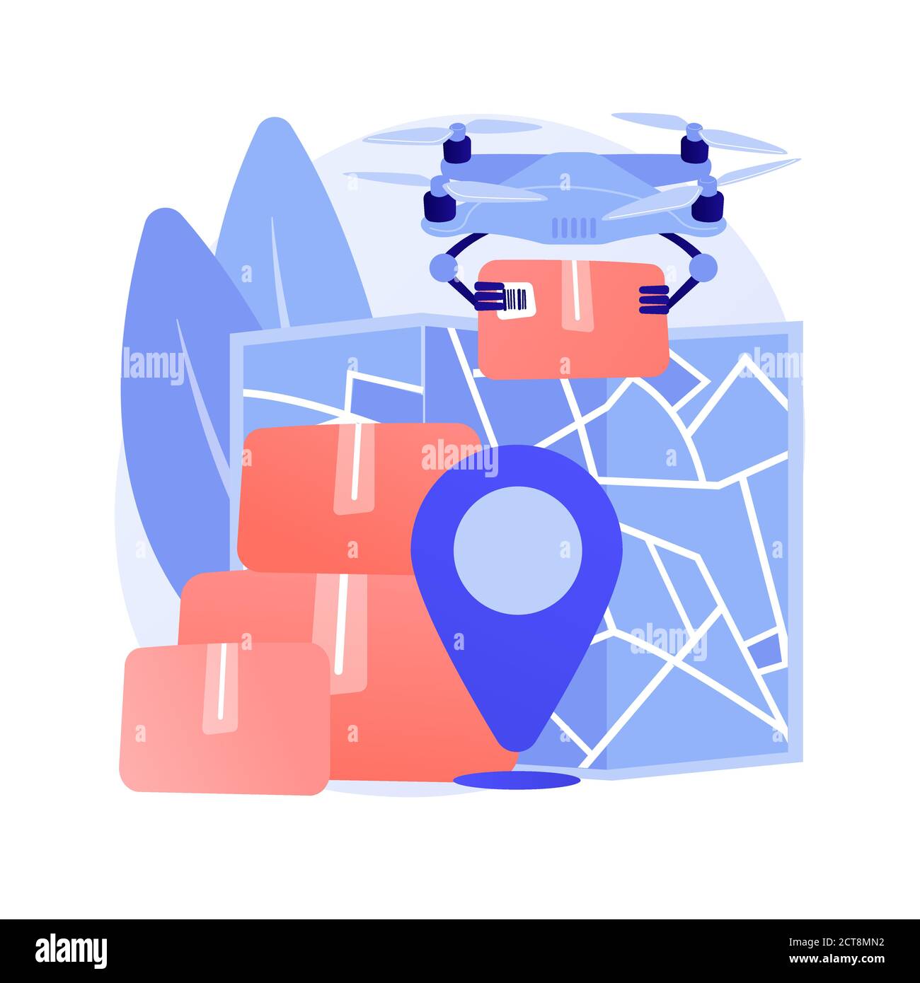 Drone delivery abstract concept vector illustration Stock Vector Image ...
