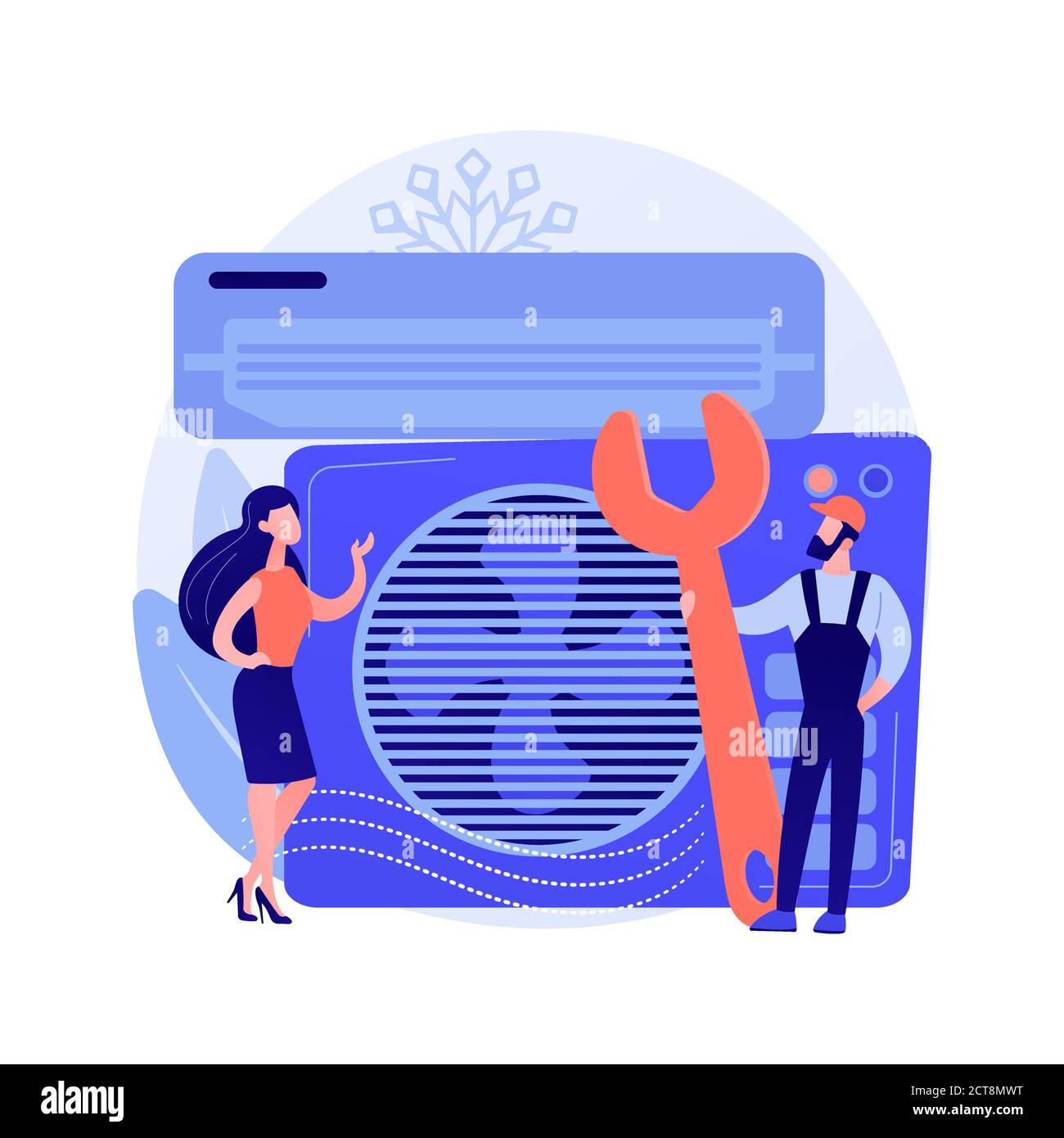 Air conditioning abstract concept vector illustration Stock Vector ...