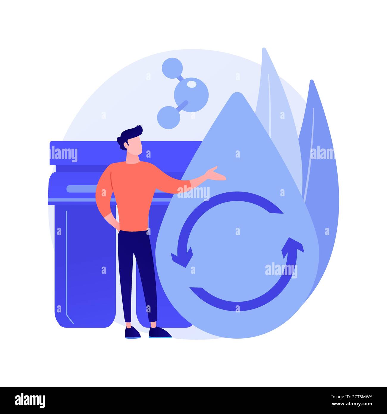 Water filtering system abstract concept vector illustration Stock ...