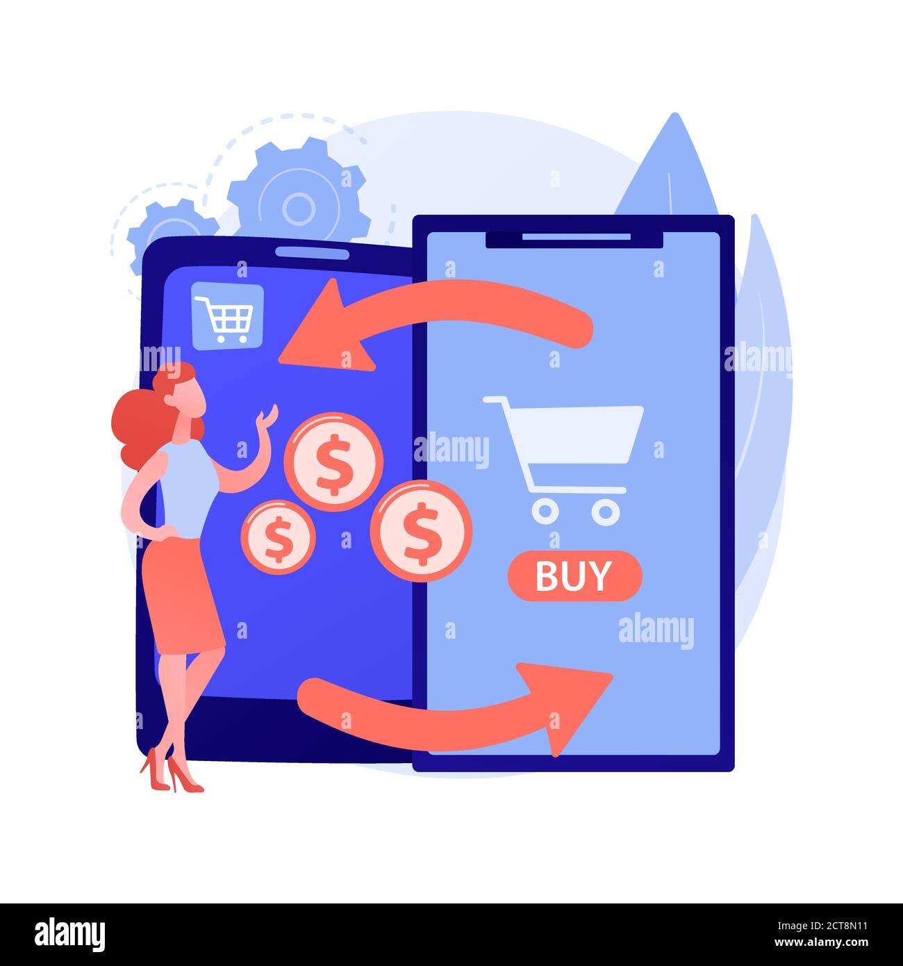 Mobile device trade-in abstract concept vector illustration Stock ...