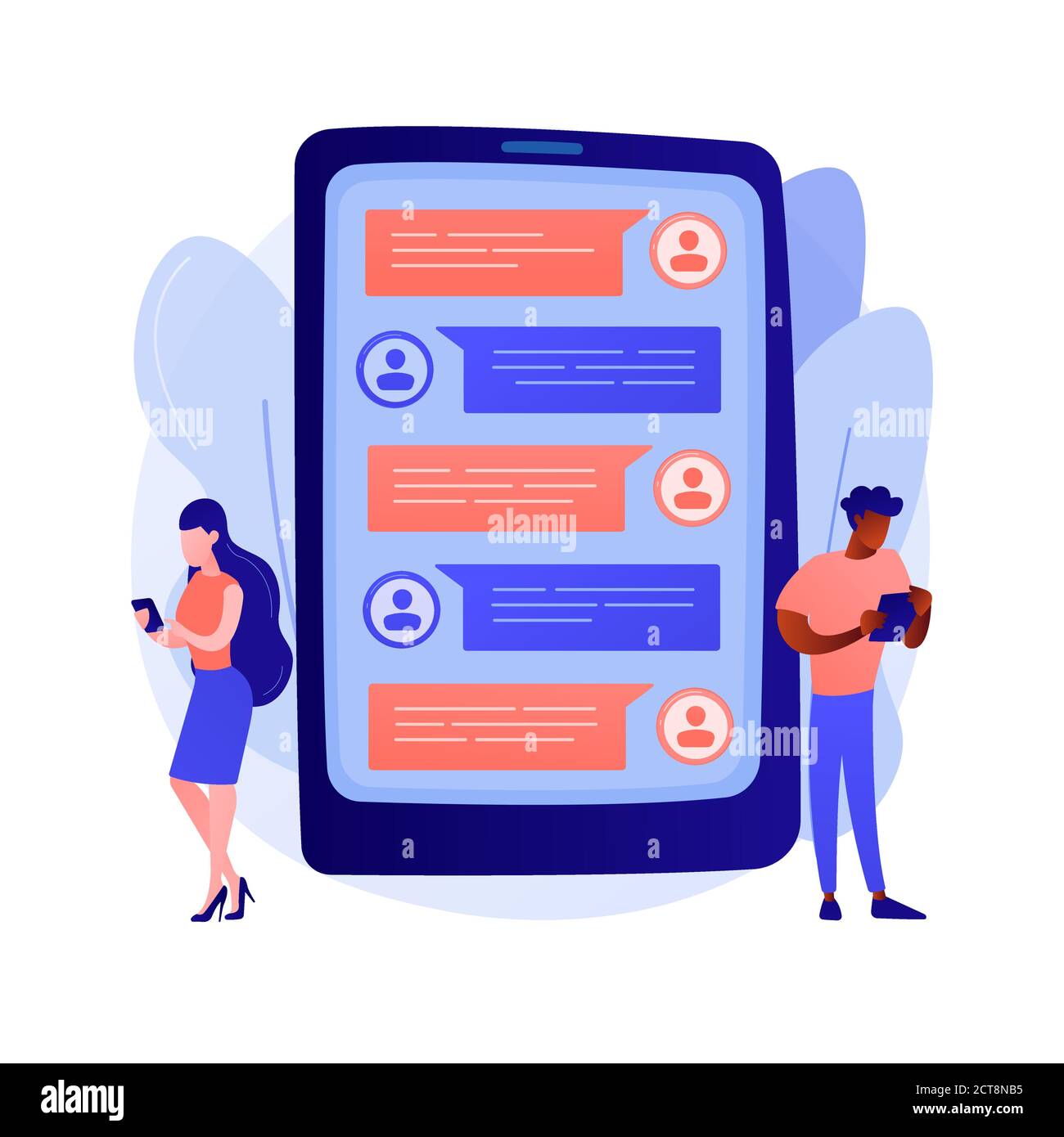 Cross platform messaging Stock Vector Images - Alamy