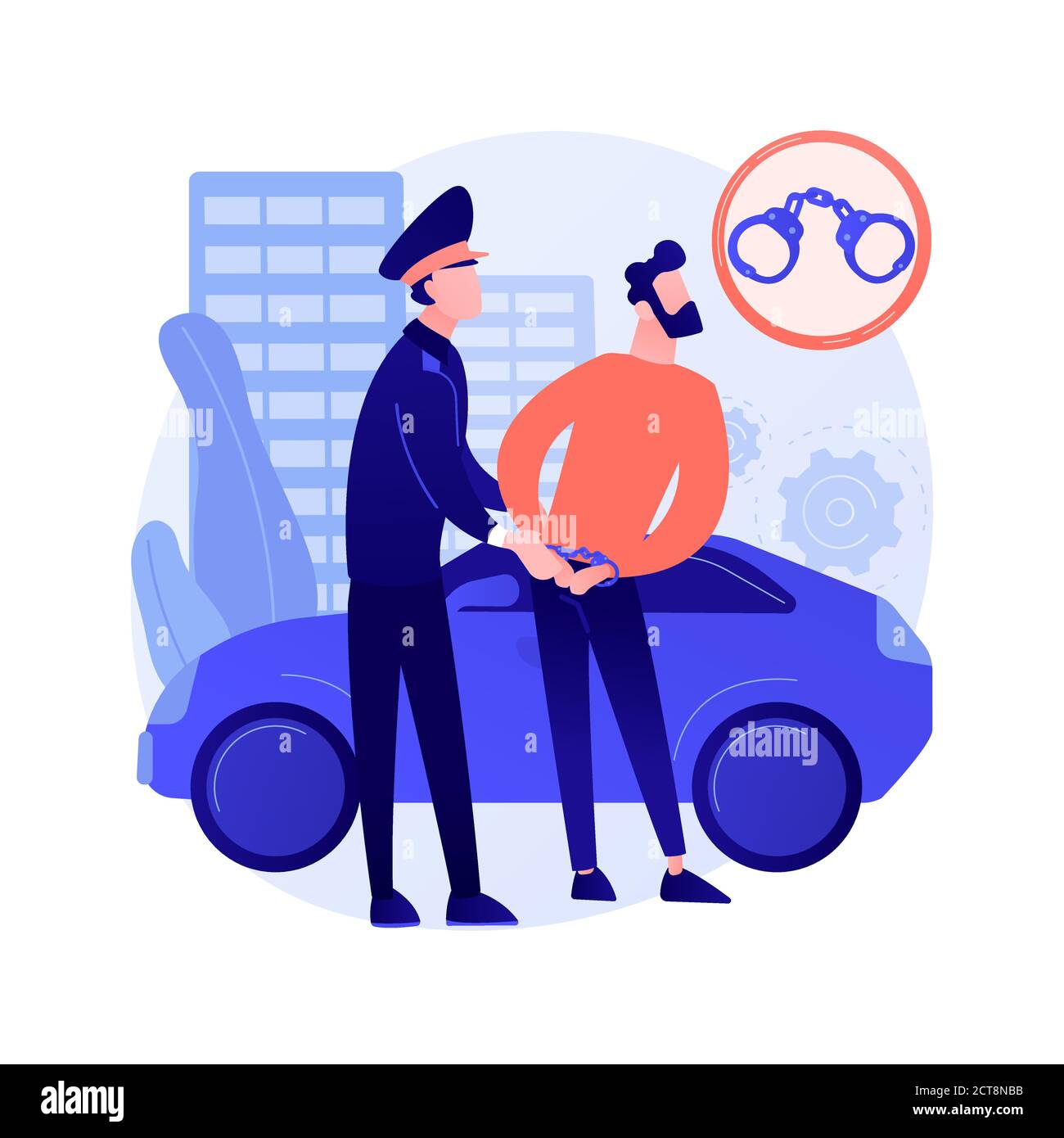 Arrest abstract concept vector illustration Stock Vector Image & Art ...