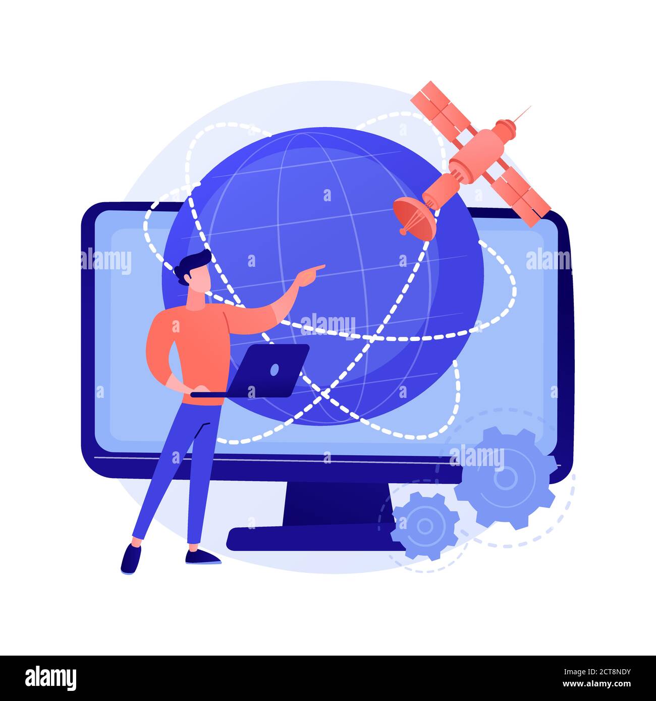 Global web connection abstract concept vector illustration Stock Vector ...