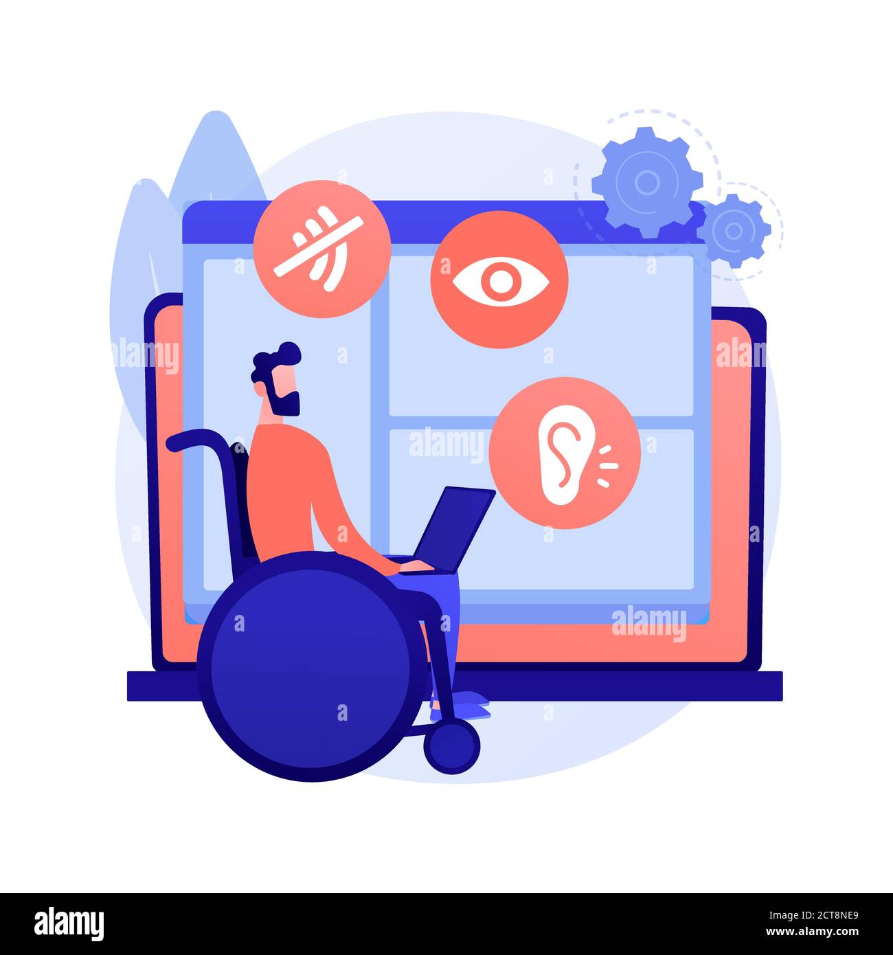 Web accessibility program abstract concept vector illustration Stock ... Web accessibility program abstract concept vector illustration Stock ...