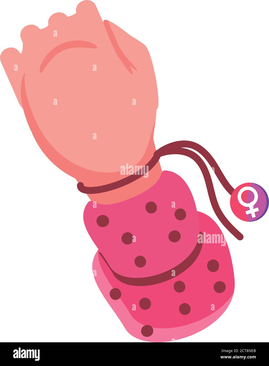 Women Empowerment Fist Hand Detailed Style Icon Design Of Female Power