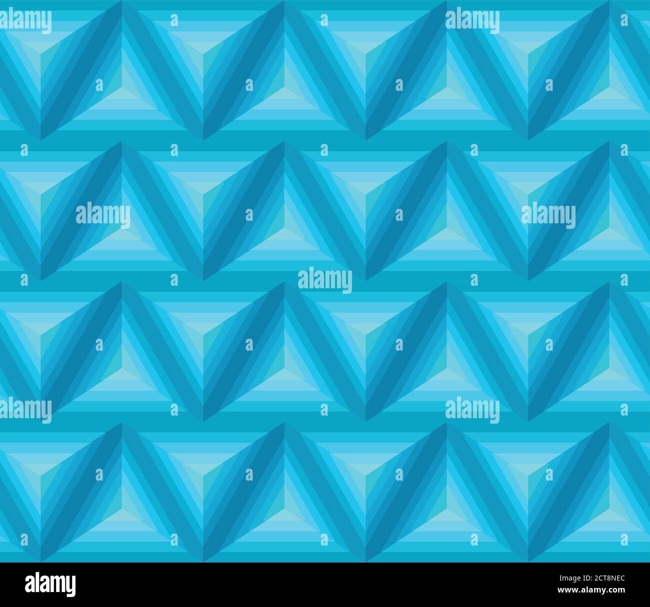 Seamless blue ethno pattern with 3D geometric shapes. Vector texture for your design Stock ...