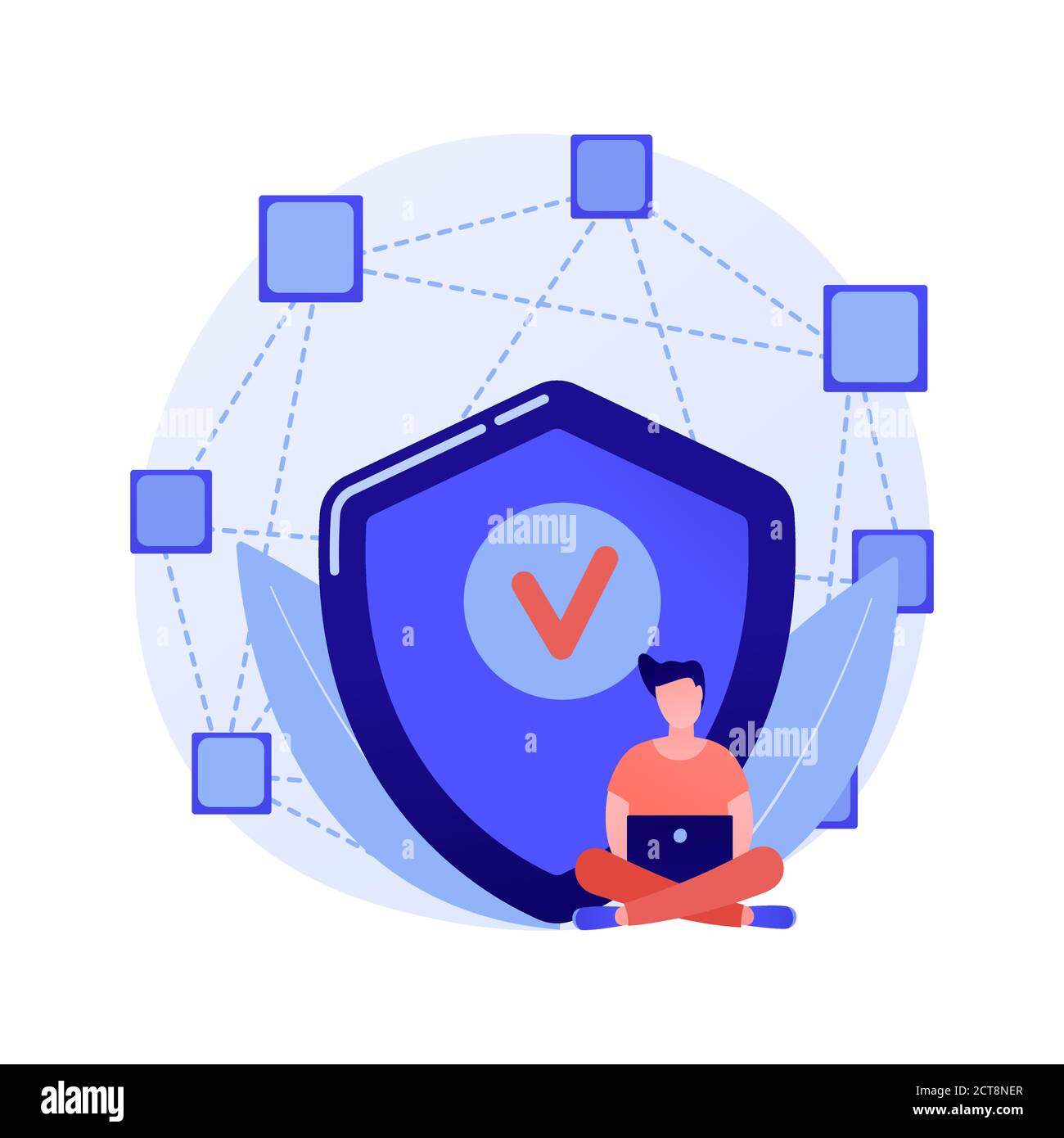 Decentralized application abstract concept vector illustration Stock ...