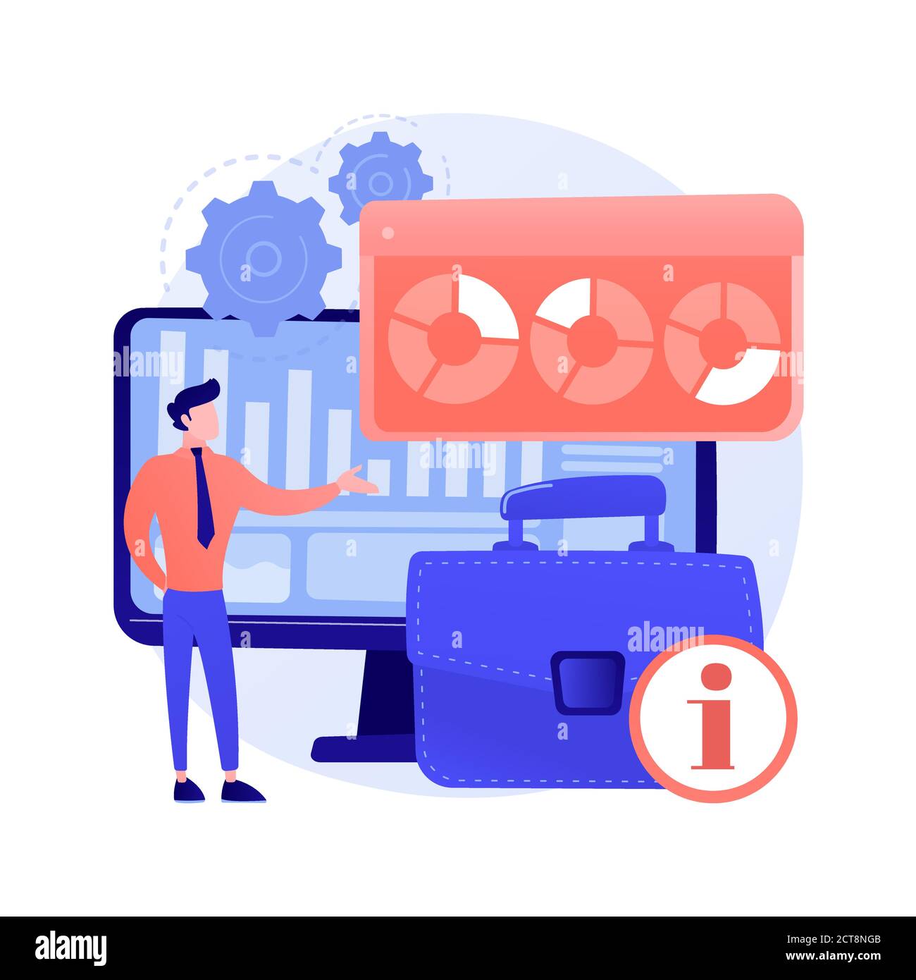 Business information system abstract concept vector illustration Stock ...