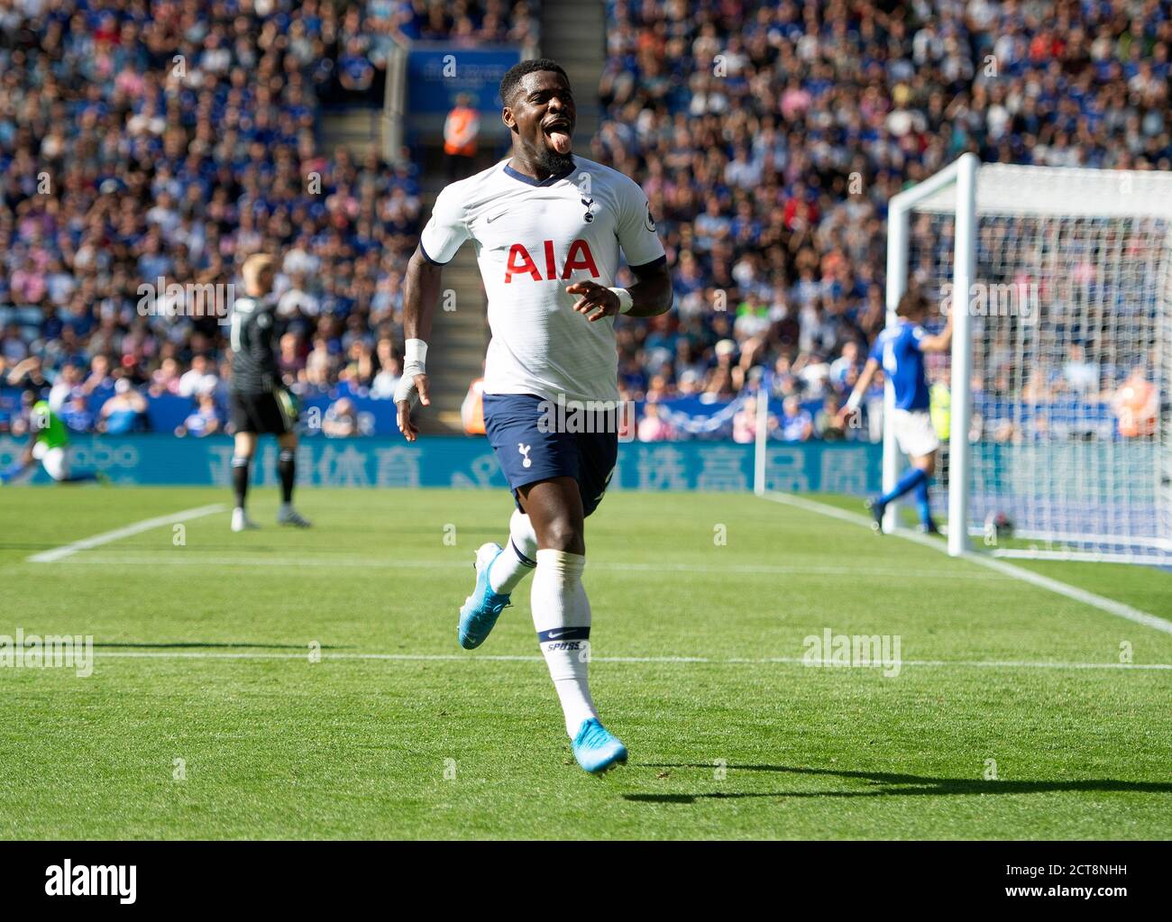 Tottenham Hotspurs' Serge Aurier celebrates his goal which was then ...