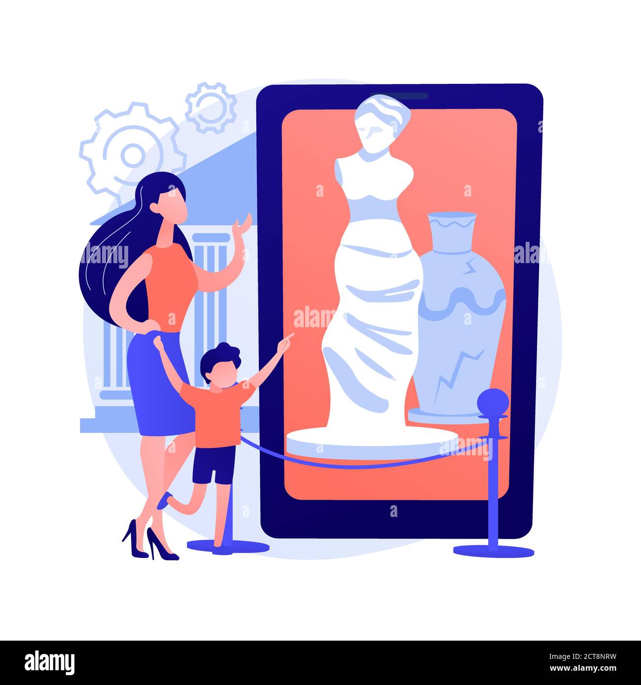 Online museum tours abstract concept vector illustration Stock Vector ...