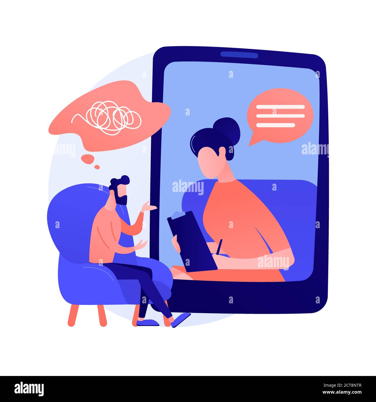 Online therapy abstract concept vector illustration Stock Vector Image ...