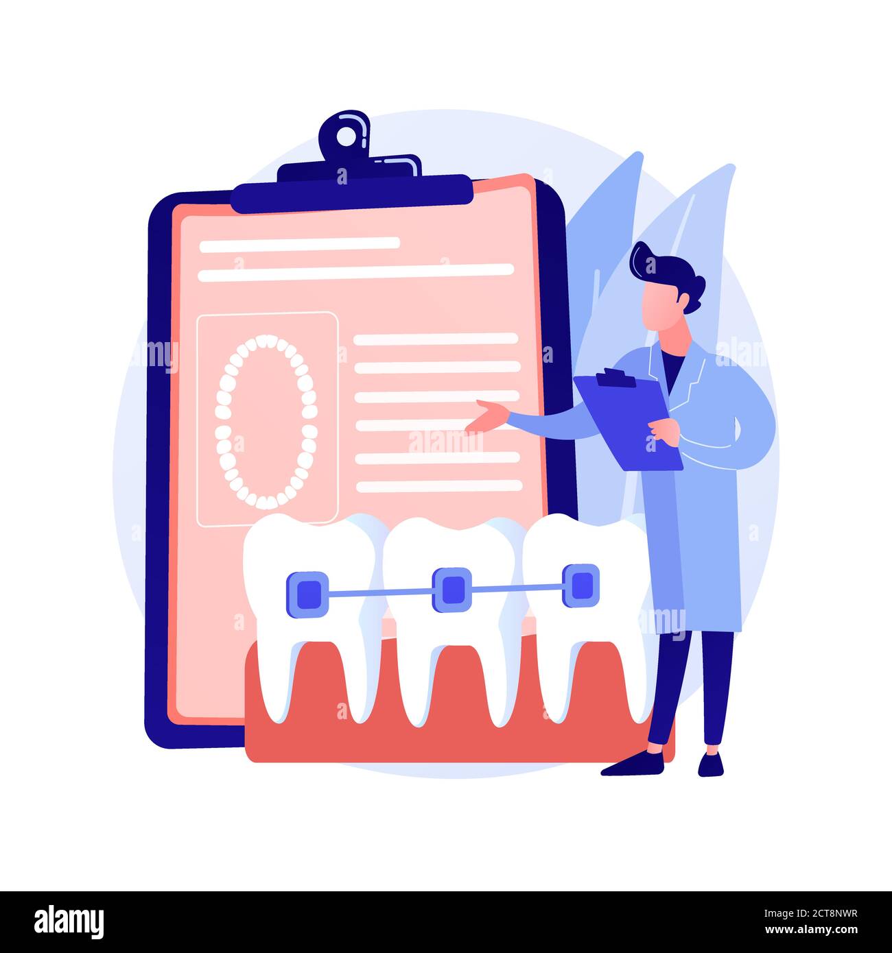 Dental braces abstract concept vector illustration Stock Vector Image ...