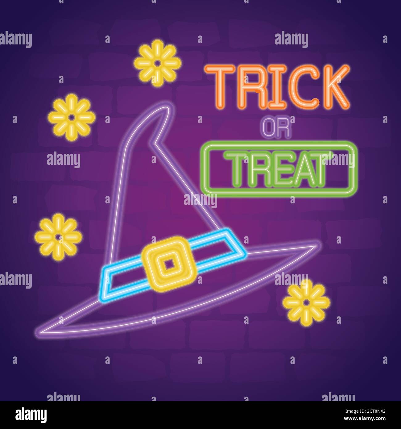 Neon witch Stock Vector Images - Alamy