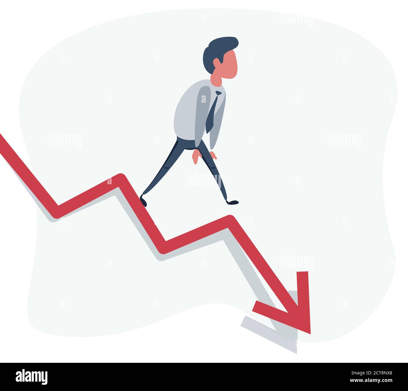 Businessman on chart cartoon hi-res stock photography and images - Alamy