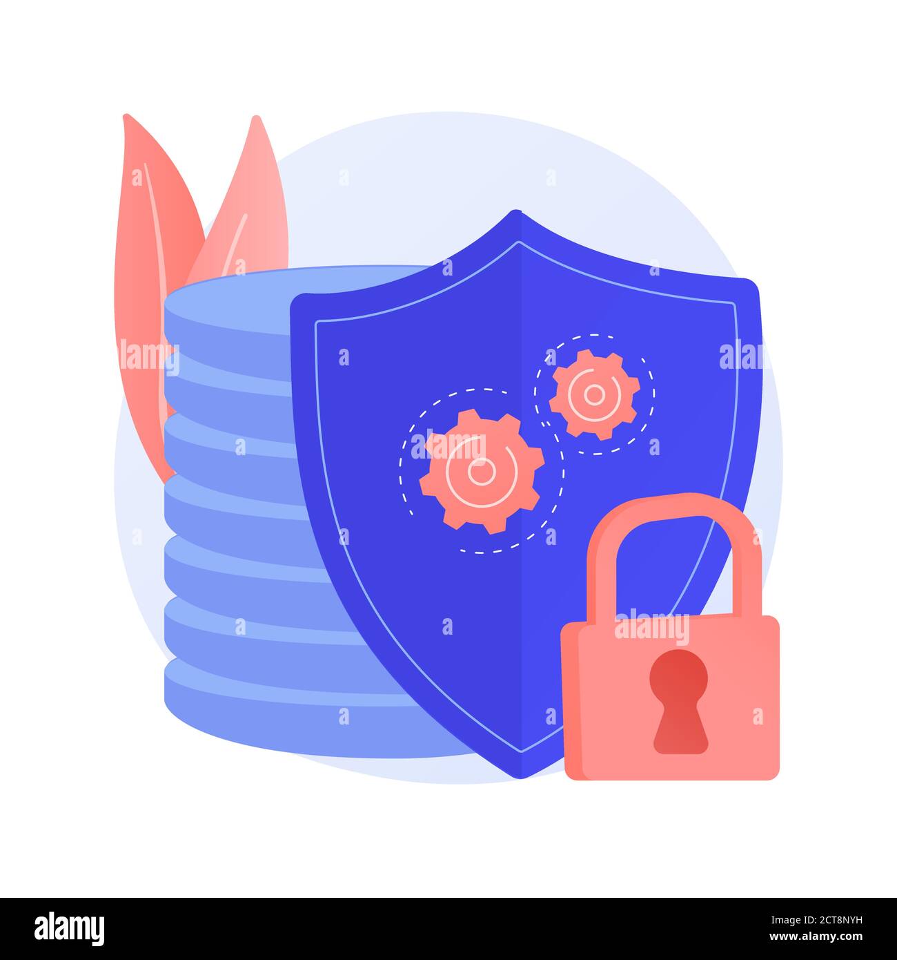 Cyber security data protection abstract concept vector illustration ...